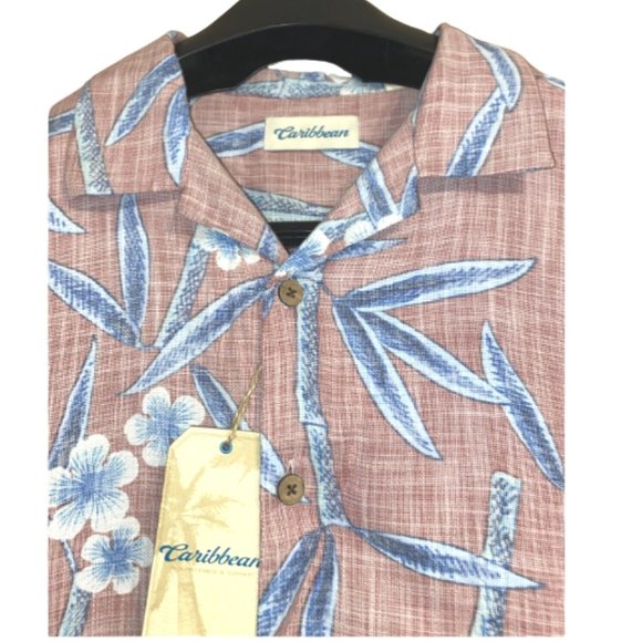 Caribbean | Shirts | Caribbean Floral Mens Modal Shirt Blurred Red Size ...